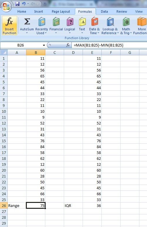 Statistics - Range and Inter-quartile range | i2tutorials