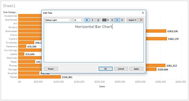 Tableau Bar Chart | i2tutorials