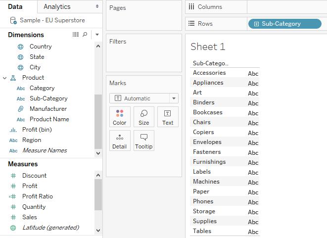 Tableau Bar Chart | i2tutorials