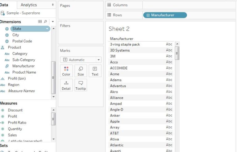 Tableau Text Table | i2tutorials