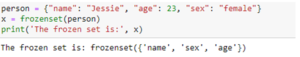 Frozenset() method in Python Built in Function | i2tutorials