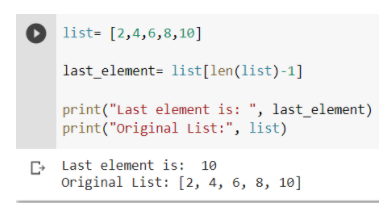 How to get the last element of a list in Python? Part I | i2tutorials