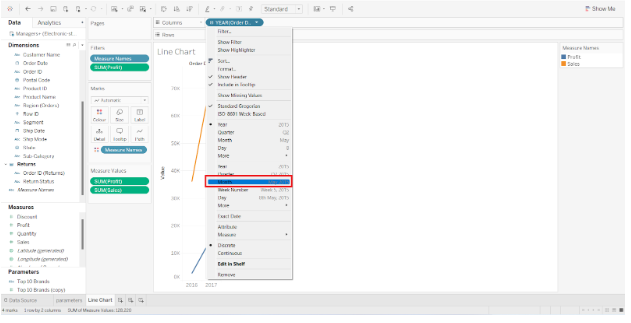 Tableau Line Chart | i2tutorials