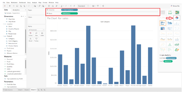 Tableau Pie Chart | i2tutorials