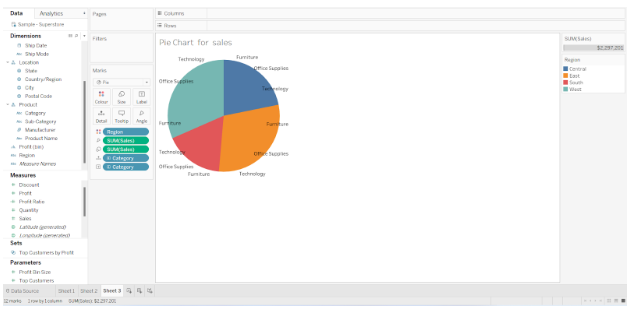 Tableau Pie Chart | i2tutorials