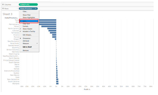 Tableau Sorting | i2tutorials