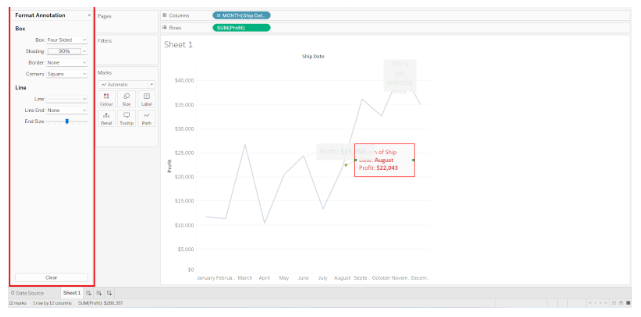 Tableau Annonations | i2tutorials